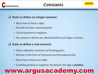 C programming tokens & error types | PPSX