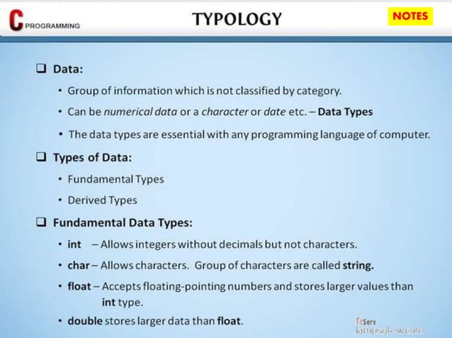 C programming tokens & error types | PPT