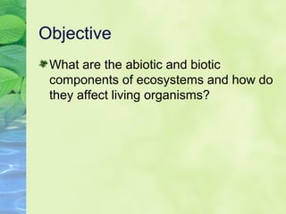 AP Biology An introduction to ecology | PPT