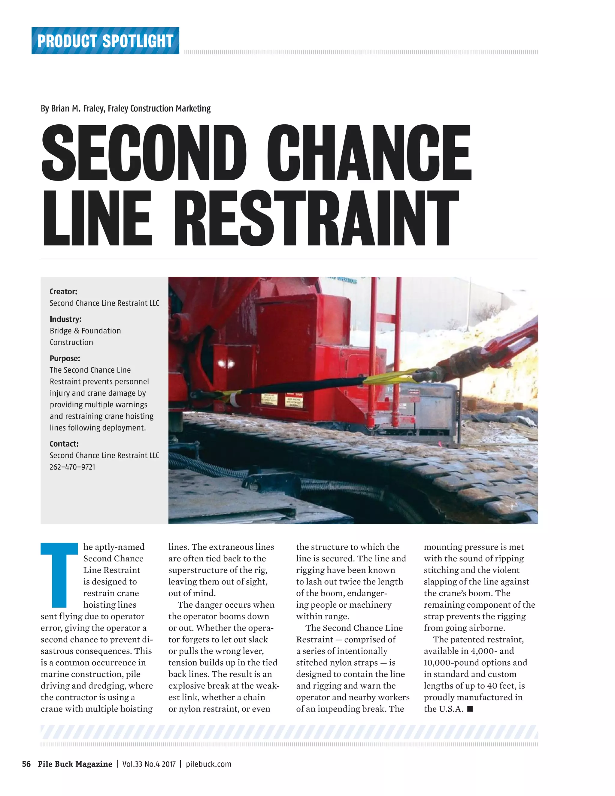 Second Chance Line Restraint Advertorial | PDF