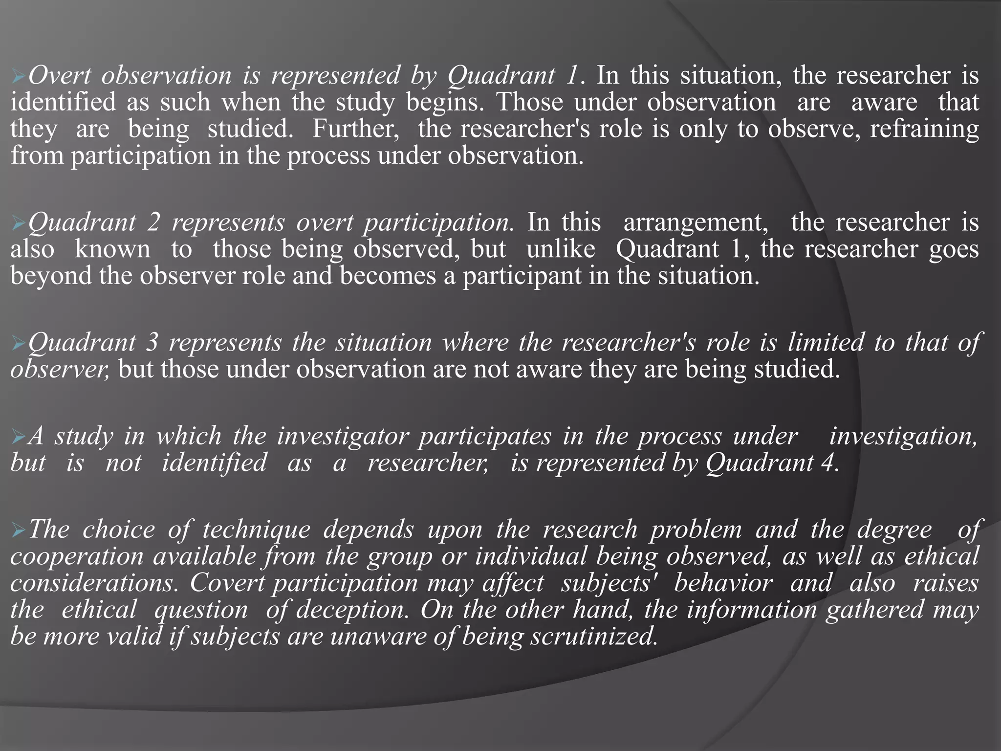 observational studies in research methodology | PPTX