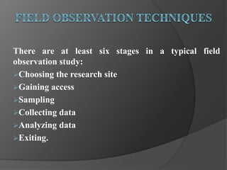 observational studies in research methodology | PPTX
