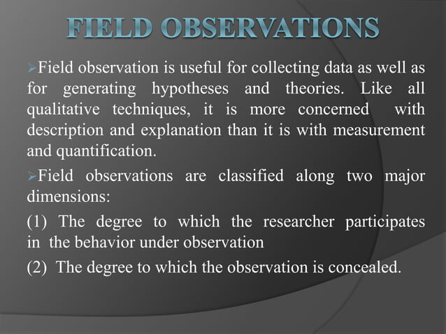 observational studies in research methodology | PPTX
