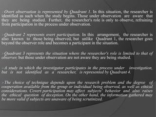 observational studies in research methodology | PPTX