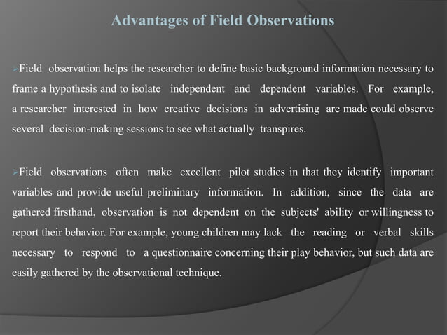 observational studies in research methodology | PPTX