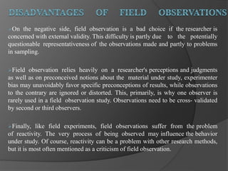 observational studies in research methodology | PPTX