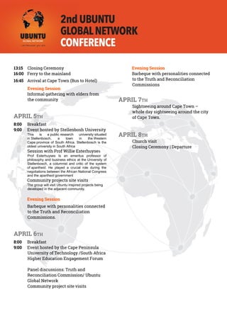 2nd conference ubuntu global network cape town | PDF | Africa Travel ...