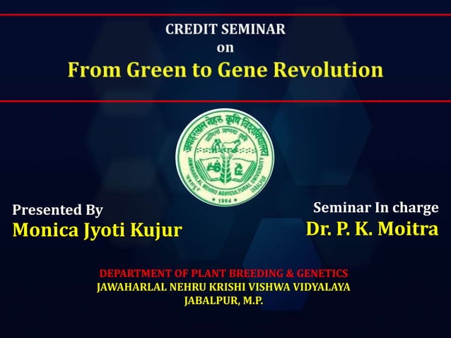 Green to gene revolution | PPT