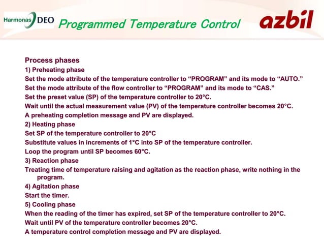 2nd day System Configuration & Basic Functions Control Functions Design Tools Practice Azbil.ppt