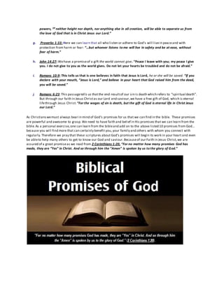 2nd December 2016 - The promises of God | DOCX