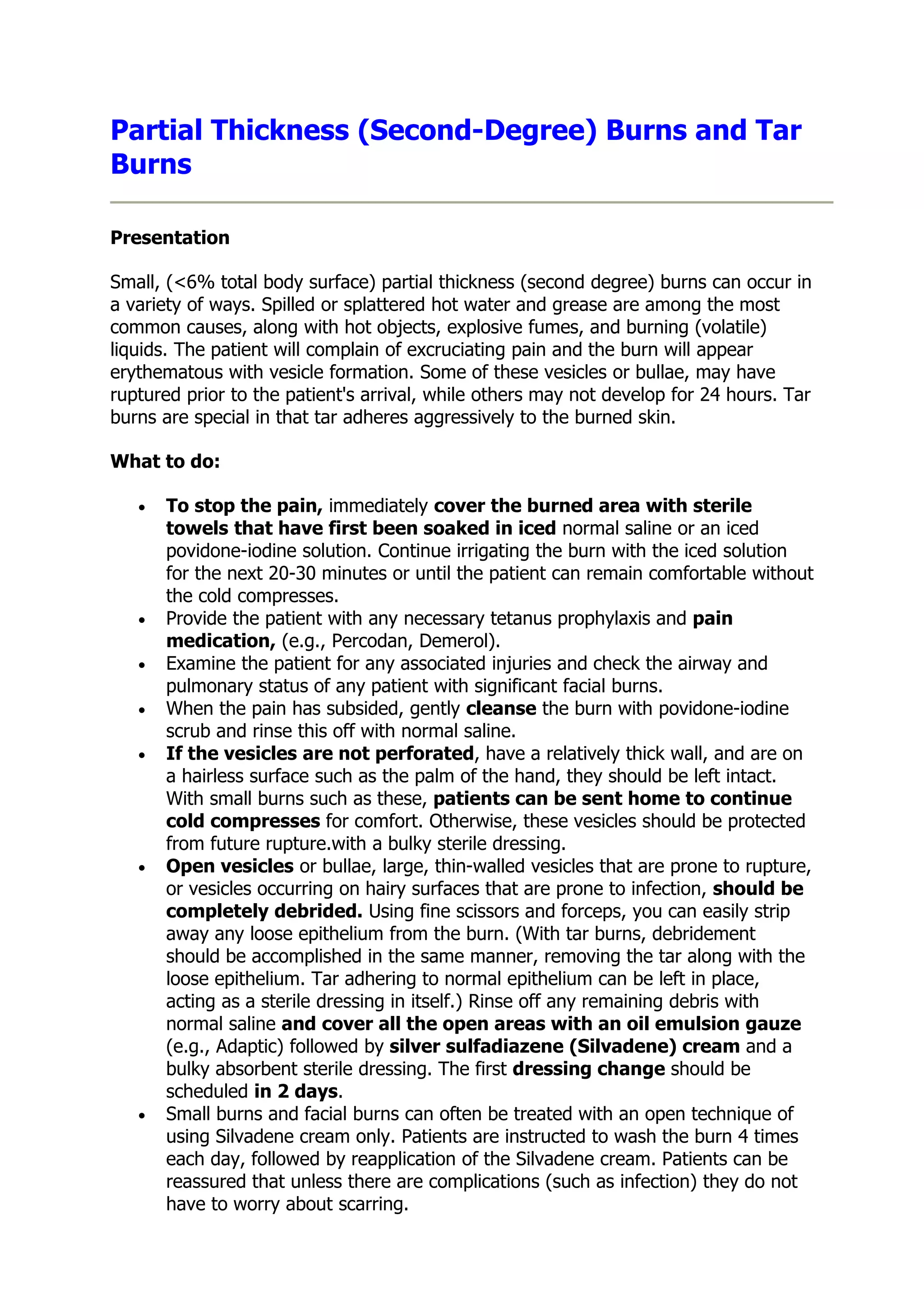 2nd Degree Burn | DOC