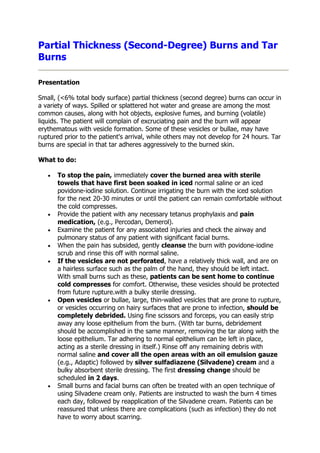 2nd Degree Burn | DOC