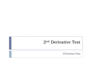 2ndderivativetest | PPTX | Science
