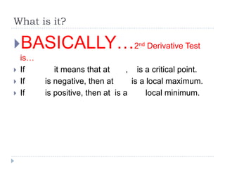 2ndderivativetest | PPTX | Science