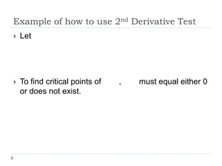 2ndderivativetest | PPTX | Science