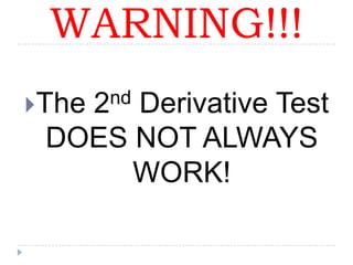 2ndderivativetest | PPTX | Science