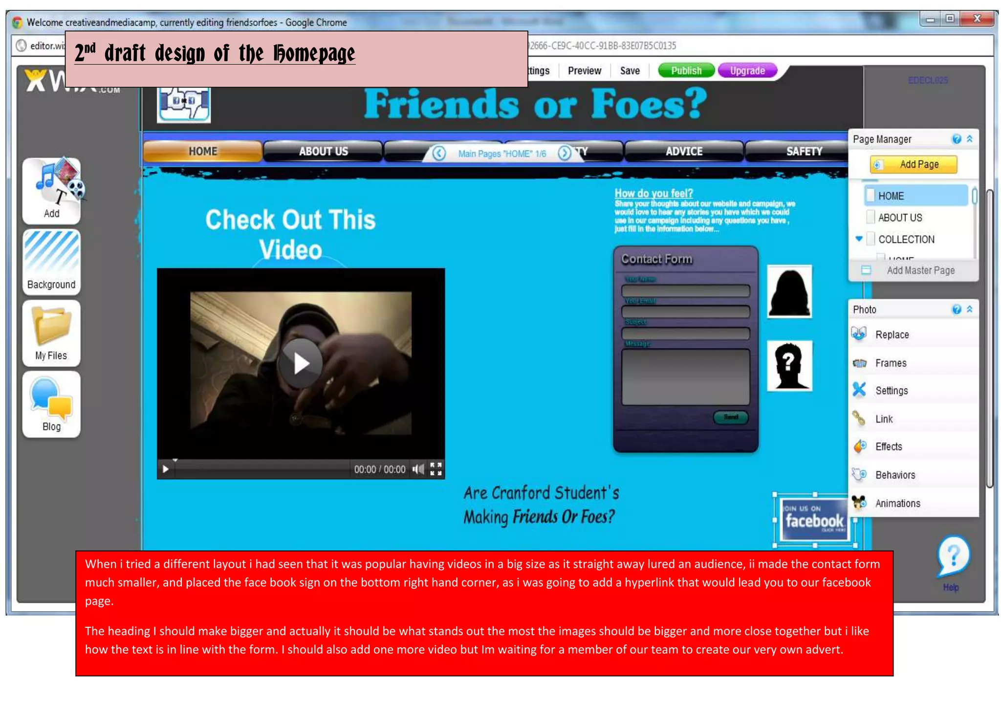 2nd draft design layout hompage | PPT