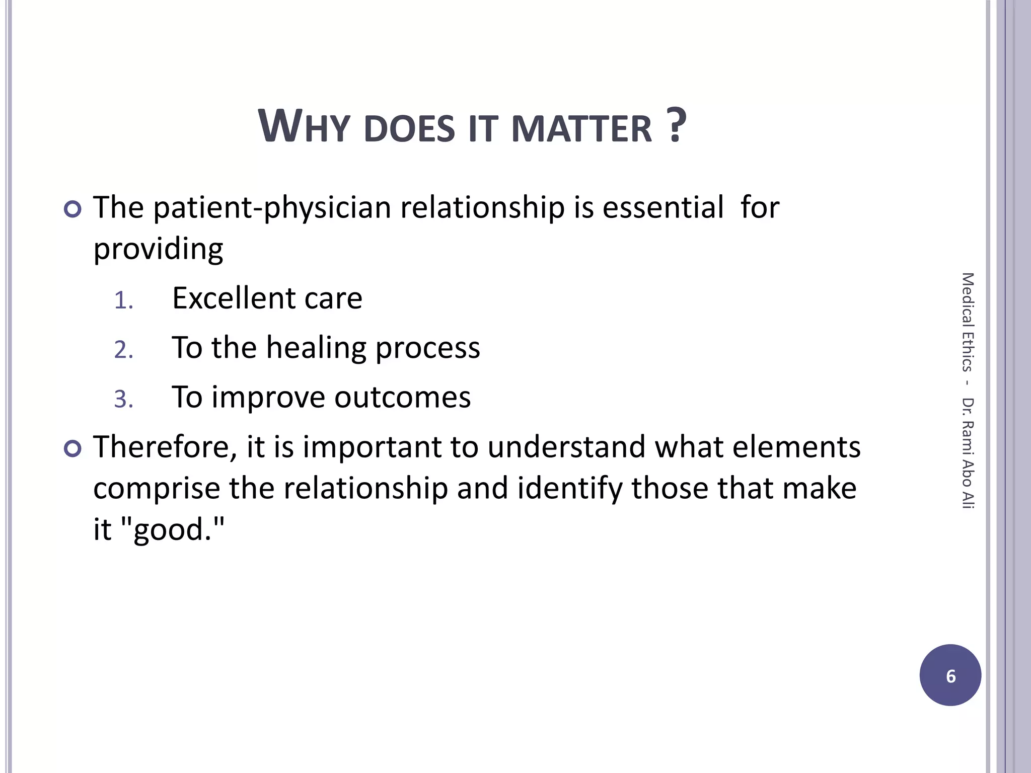 doctor patient relationship | PPTX