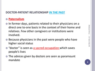 doctor patient relationship | PPTX