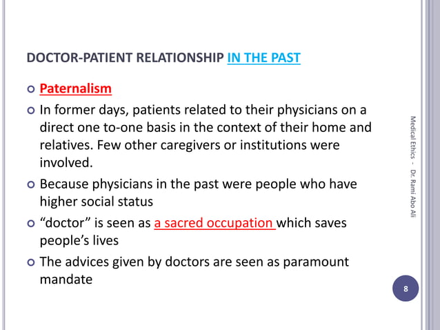 doctor patient relationship | PPTX | Medical Health