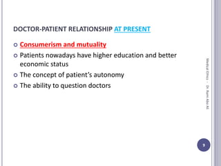 doctor patient relationship | PPTX