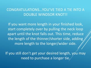 2nd Draft - How To Tie a Double Windsor Knot | PPSX
