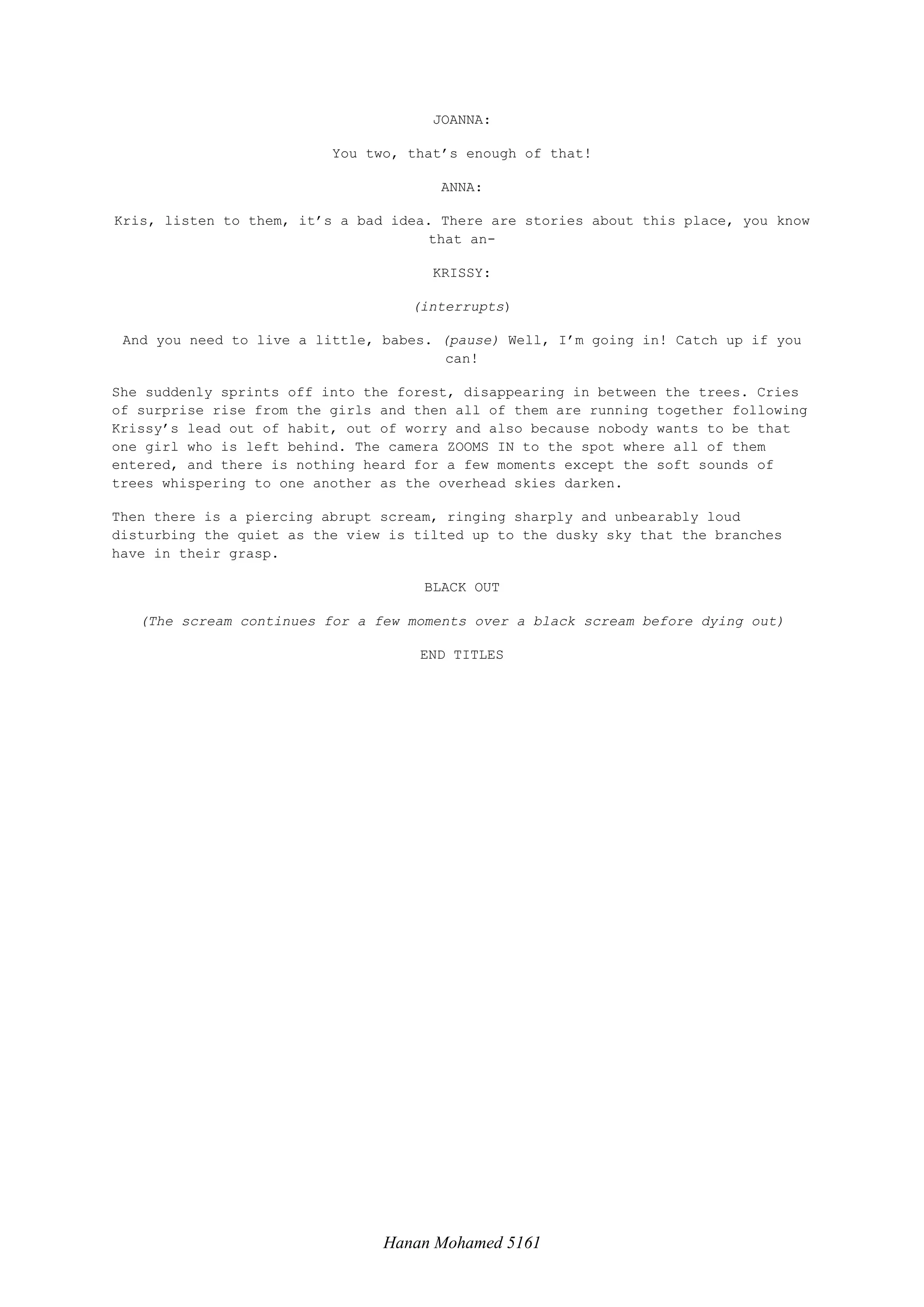2nd draft script | DOCX