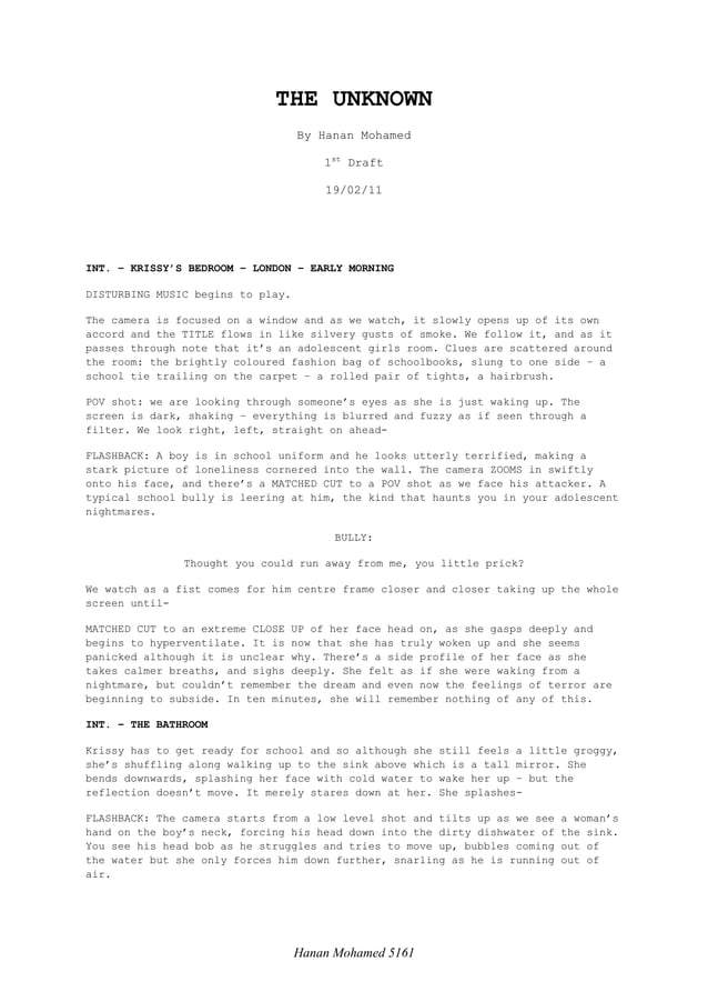 2nd draft script | DOCX