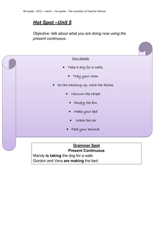 2nd english study 6th grade - march | PDF