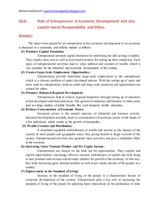 2nd Assignment of Entrepreneurship | DOCX