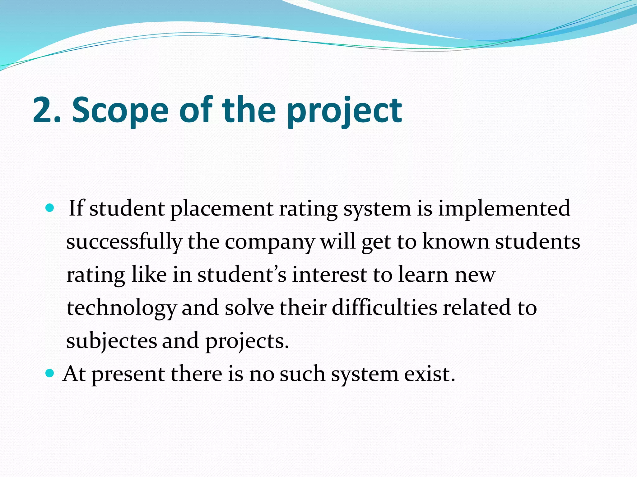 Student Placement Rating System | PPTX
