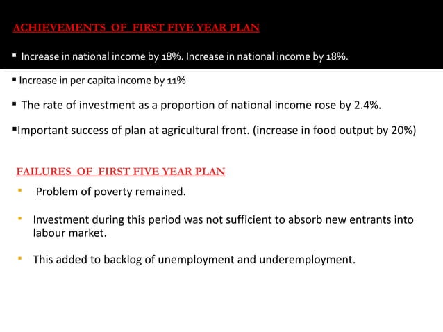 2nd five year plan INDIA | PPT | Government Support and Welfare ...