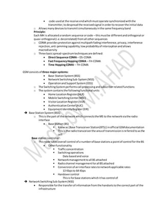 2G...All about second generation of cellular networks. | DOCX