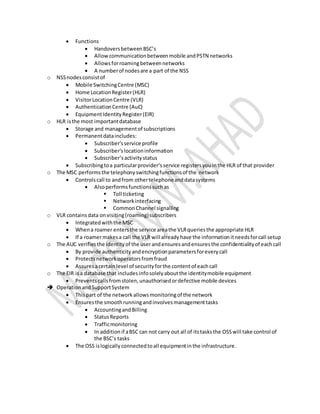 2G...All about second generation of cellular networks. | DOCX