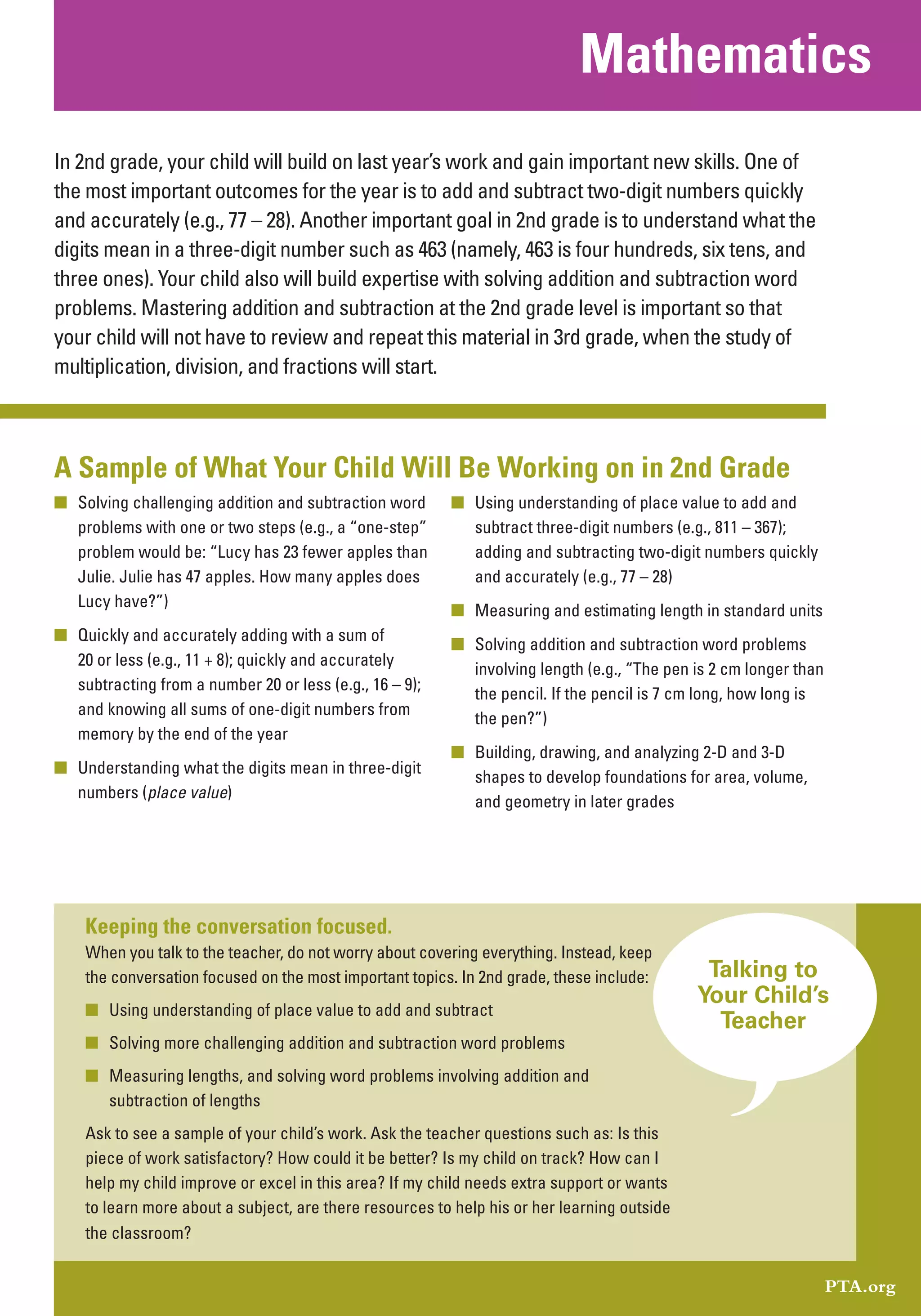 2nd grade--Parent's Guide to Student Success | PDF