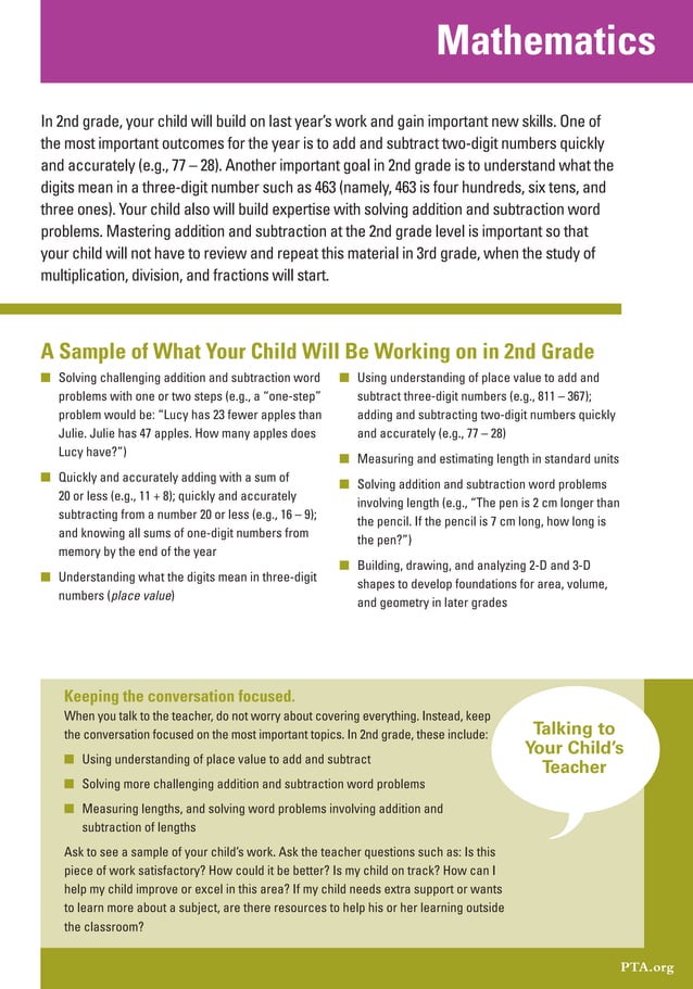 2nd grade--Parent's Guide to Student Success | PDF
