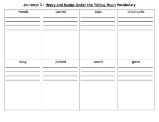 2nd grade journeys vocabulary | DOCX