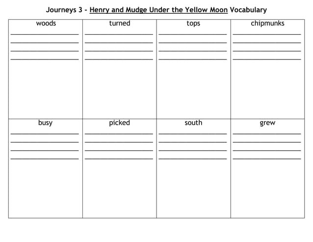 2nd grade journeys vocabulary | DOCX | Musicals | Genres