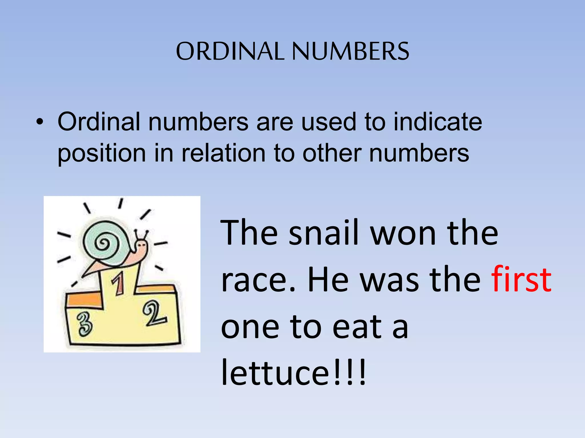 2nd grade ordinal cerdinal | PPT