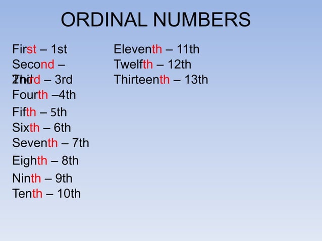 2nd grade ordinal cerdinal | PPT