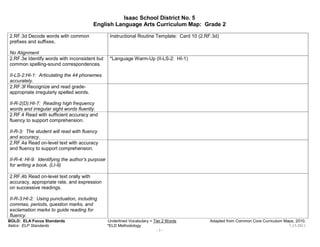 Second Grade Unit One 2011 2012 | PPT