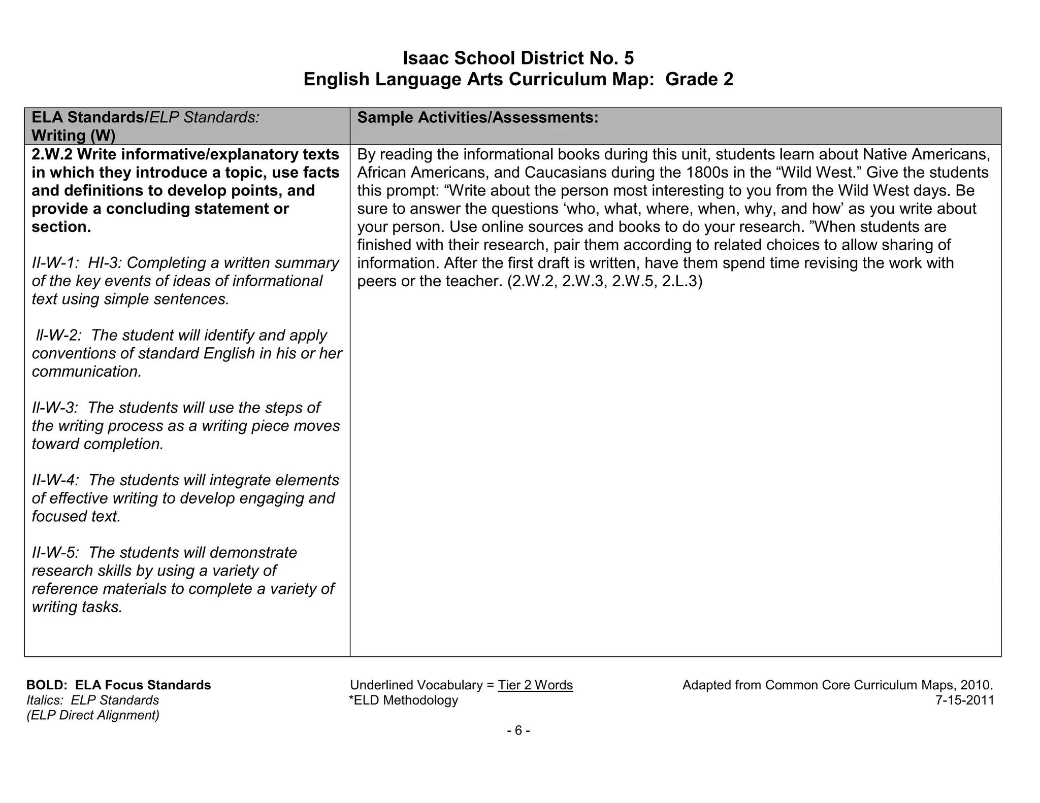 Second Grade Unit Two 2011 2012 | PDF