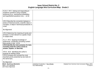 Second Grade Unit Two 2011 2012 | PDF