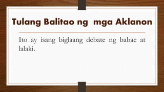 2nd grading 01 - Balagtasan | PPTX