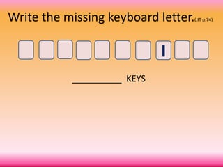 2nd grdng ppt gr.1 # 1 using the keyboard | PPTX | Computer Peripherals | Computing