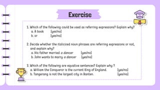 SEMANTICS - Unit 4- Referring Expressions | PDF