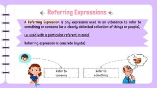 SEMANTICS - Unit 4- Referring Expressions | PPT