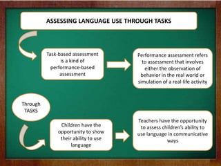 ASSESSING LANGUAGE USE THROUGH TASKS | PPTX