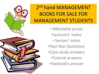 2nd hand management books for sale | PPT