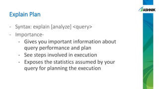 Tuning Slow Running SQLs in PostgreSQL | PPT